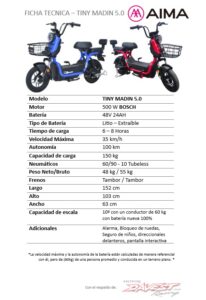 07: TINY MADIN 5.0 - AIMA Peru - Motos Electricas Peru